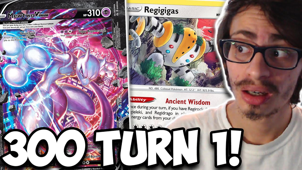 Turn 1 300 Damage! Broken Combo, Build Up Mewtwo V-Union In A Single ...