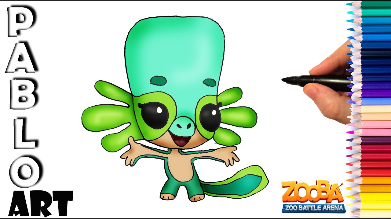 How to Draw Lizzy from Zooba | Learn to Draw step by step - YouTube