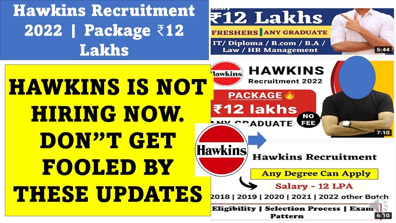 #Hawkins Recruitment 2022 | Package ₹12 Lakhs 🔥🔥 | Any Graduate ...