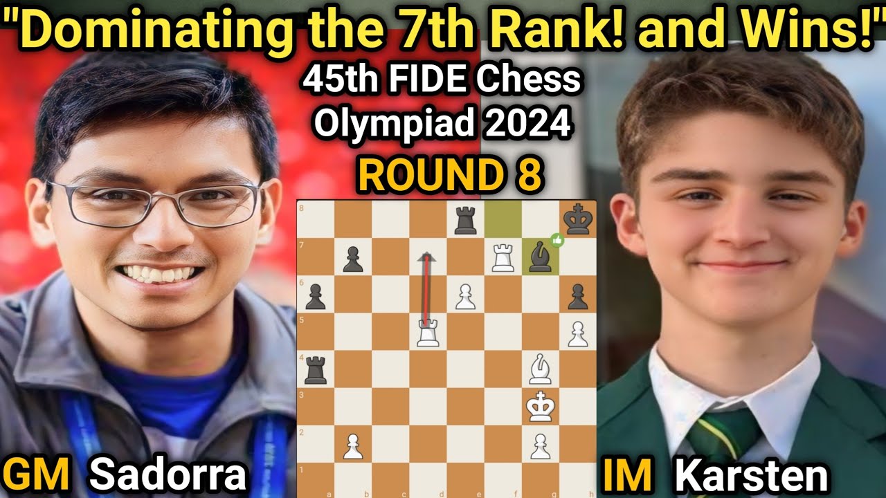 Julio Sadorra (PHI) VS Jan Karsten (SAFR) | 45th FIDE Chess Olympiad ...