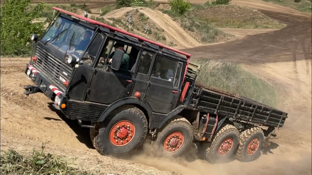 Tatra 813 im Gelände 8x8 Offroad Landsberg 2022 - YouTube
