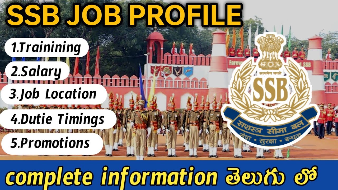 SSB JOB PROFILE | Sashastra Seema Bal - YouTube