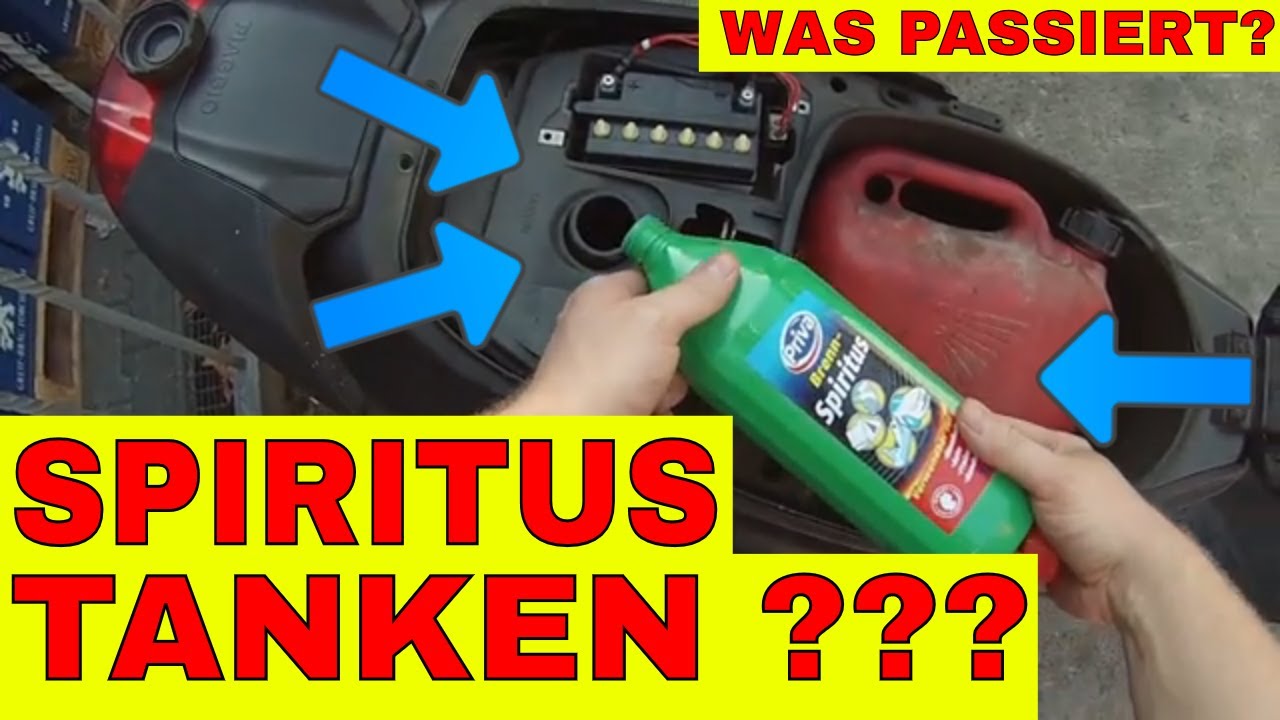 [FUN] Roller Moped mit Spiritus tanken / Brennspiritus Ethanol tanken ...
