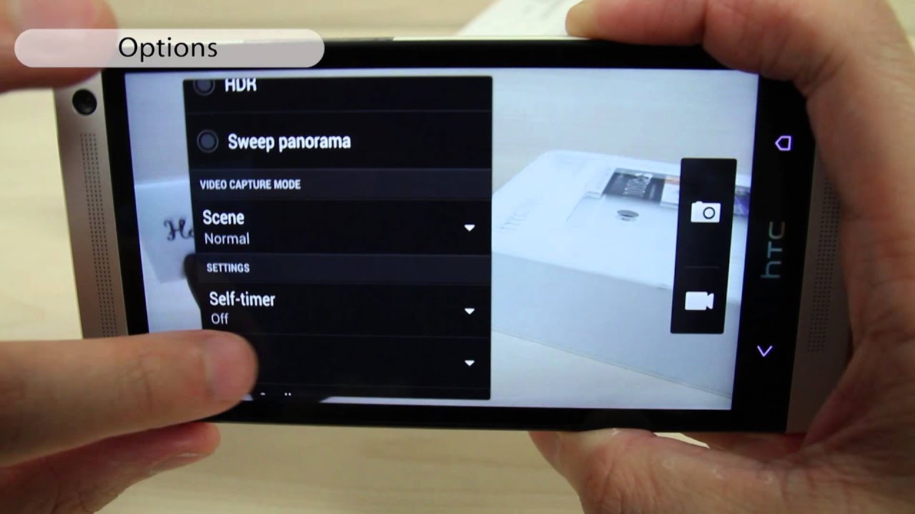 How to use the camera or camcorder on HTC One 801e M7 - YouTube