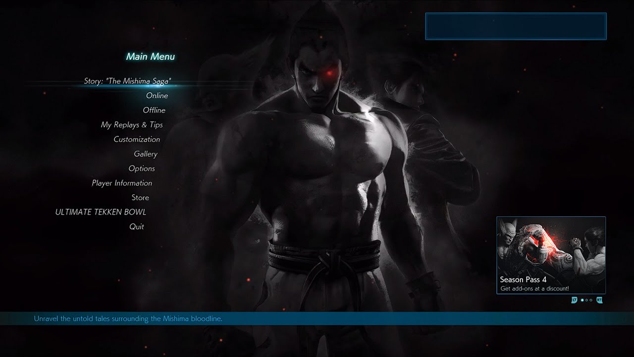 Tekken 6 Main Menu Mod (OLD PREVIEW) - YouTube