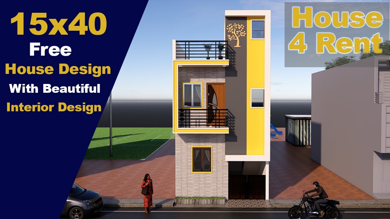 15x40 small house design east facing - YouTube