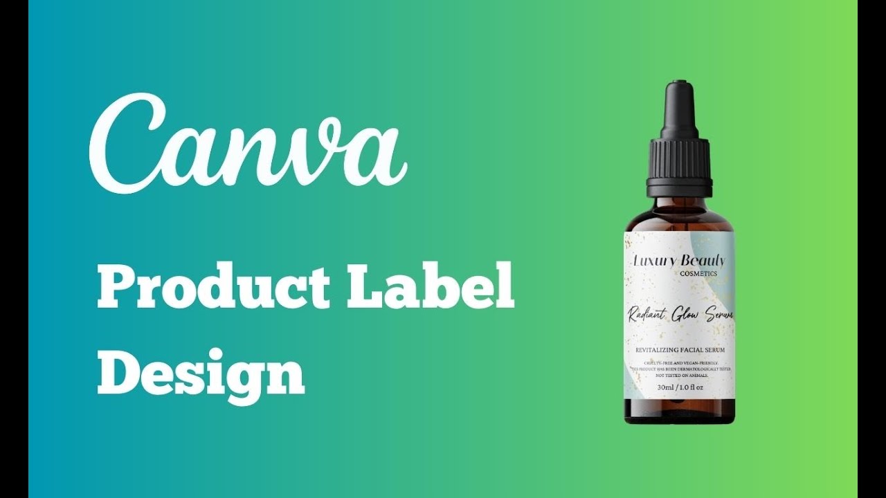 Canva Product Design | Canva Bottle Dropper Label Design | Canva ...