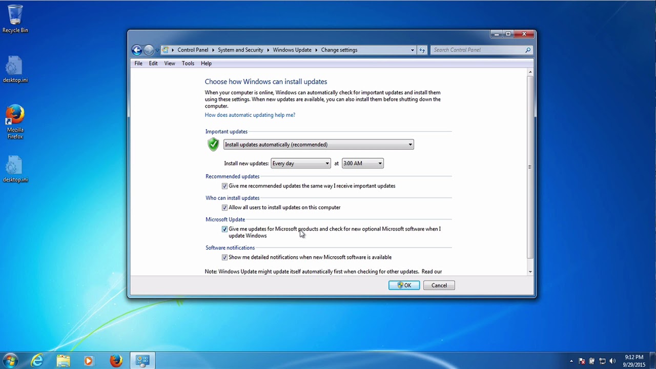 068 Windows 7 Auto Update - YouTube