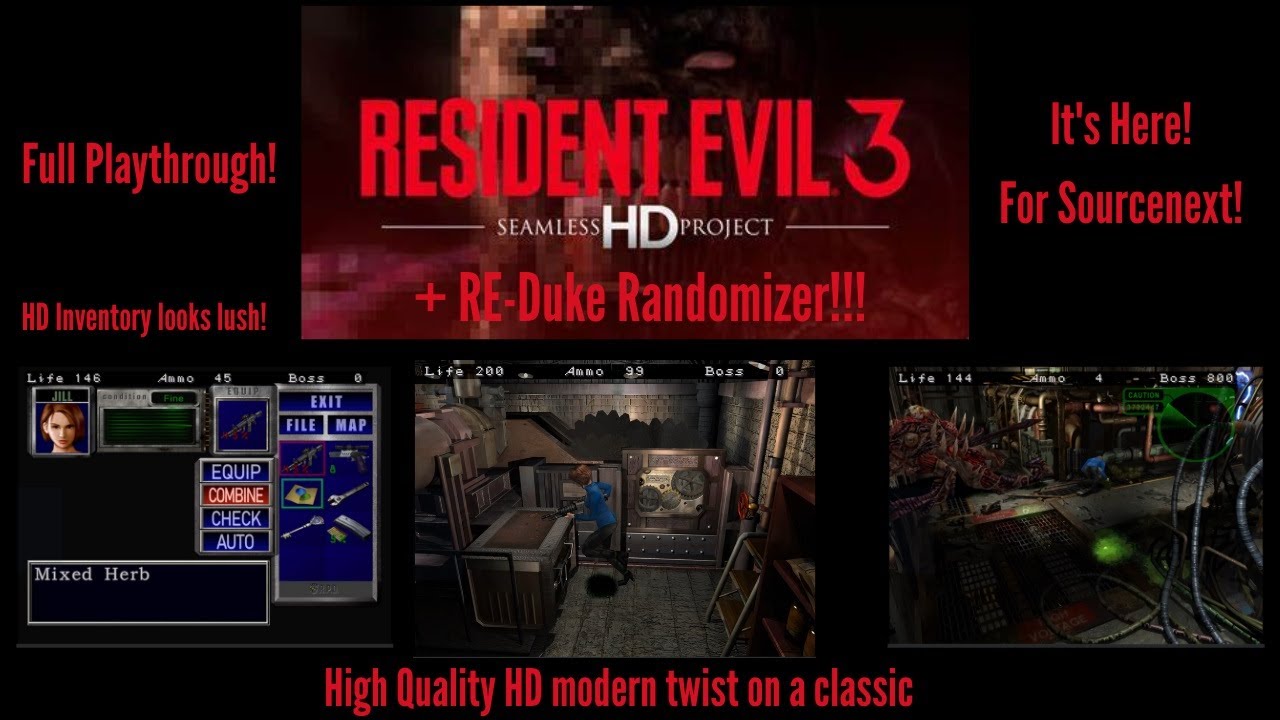 Resident Evil 3 Seamless HD Project v2.0! Randomizer, Hard Mode, Full ...