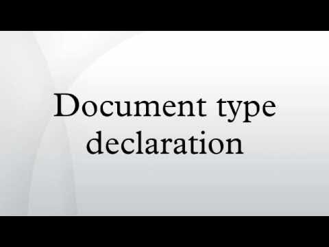 Document type declaration - YouTube