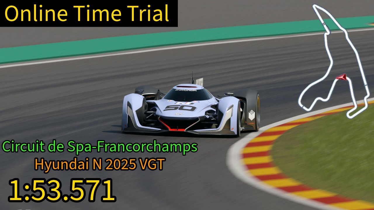 GT7 | Online Time Trial - Circuit de Spa (Hyundai N 2025 VGT) - YouTube
