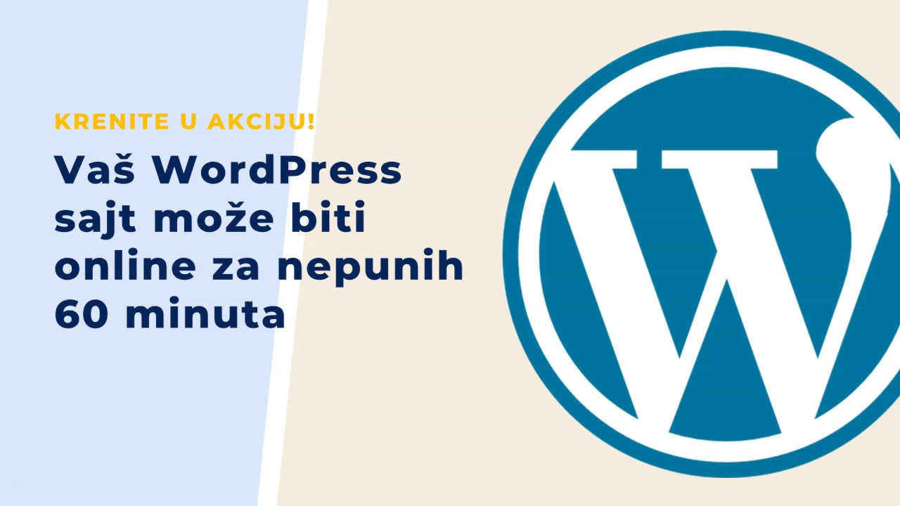 Besplatan WordPress Kurs Za Početnike - Kako Samostalno Napraviti Sajt 2020 - YouTube