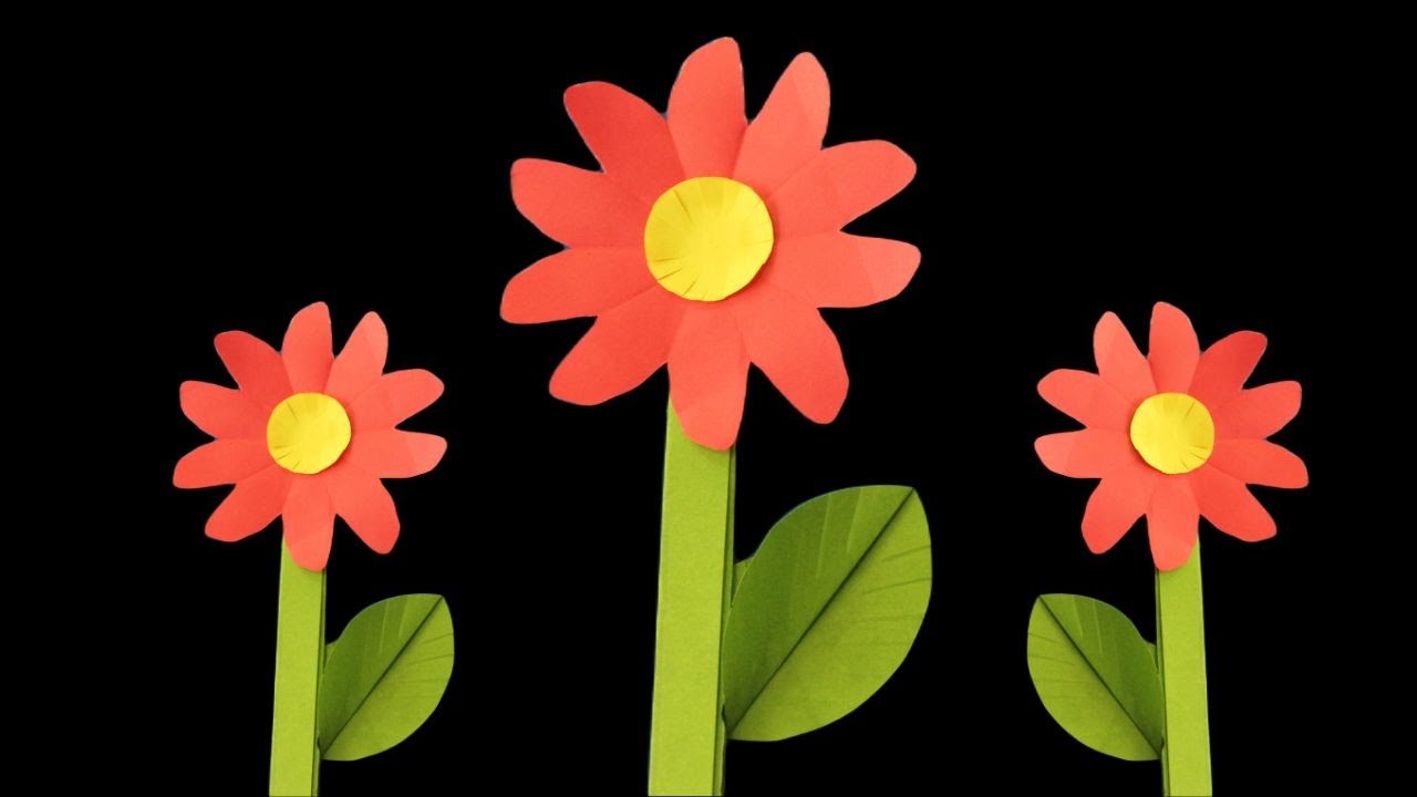 Flor de papel fácil paso a paso 🌹 Flor origami sencilla - YouTube