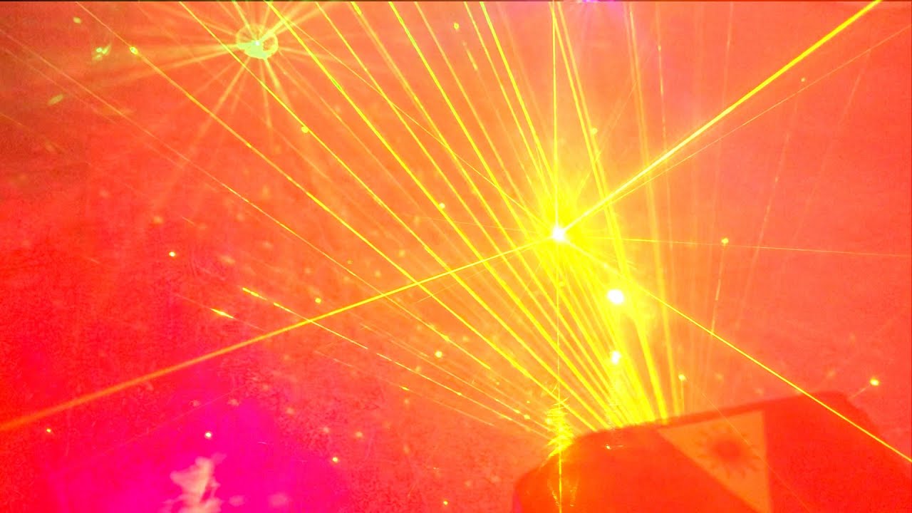 Home Disco lighting system using lasers, DJ lights and smoke machine ...