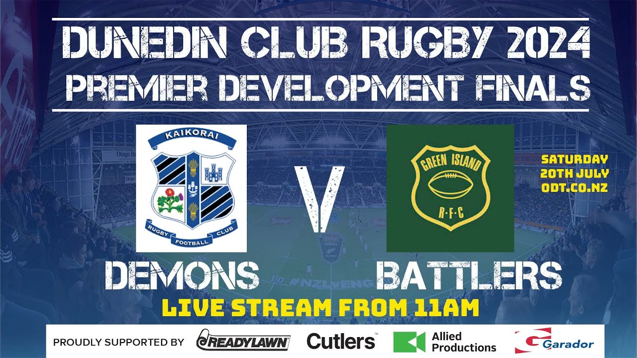 Dunedin Rugby Finals - Premier Development - Kaikorai V Green Island ...