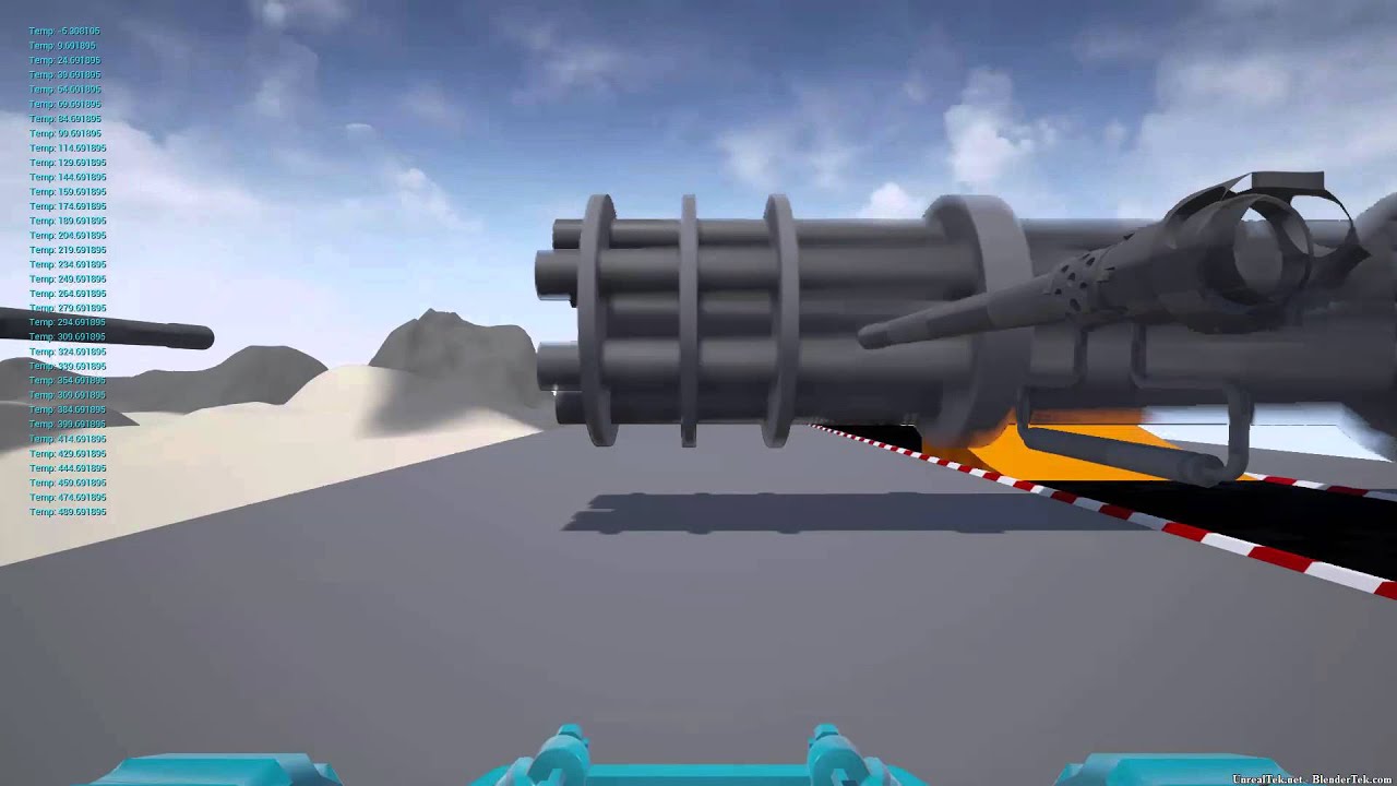 MiniGun Barrel Heat Up Material Setup In Unreal Engine 4 - YouTube