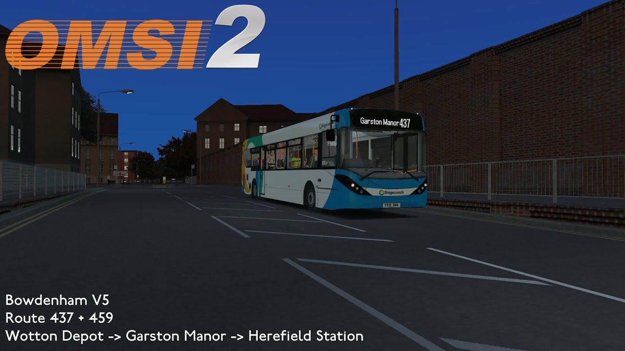 OMSI 2 - Bowdenham V5 Route 437 to Garston Manor + 459 to Herefield ...
