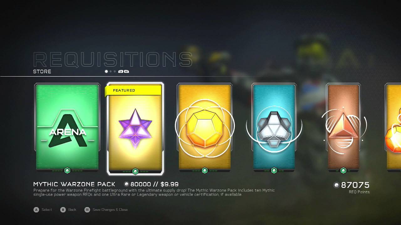 Opening 4 Mythic Warzone REQ Packs - Halo 5 (320,000 REQ Points) - YouTube
