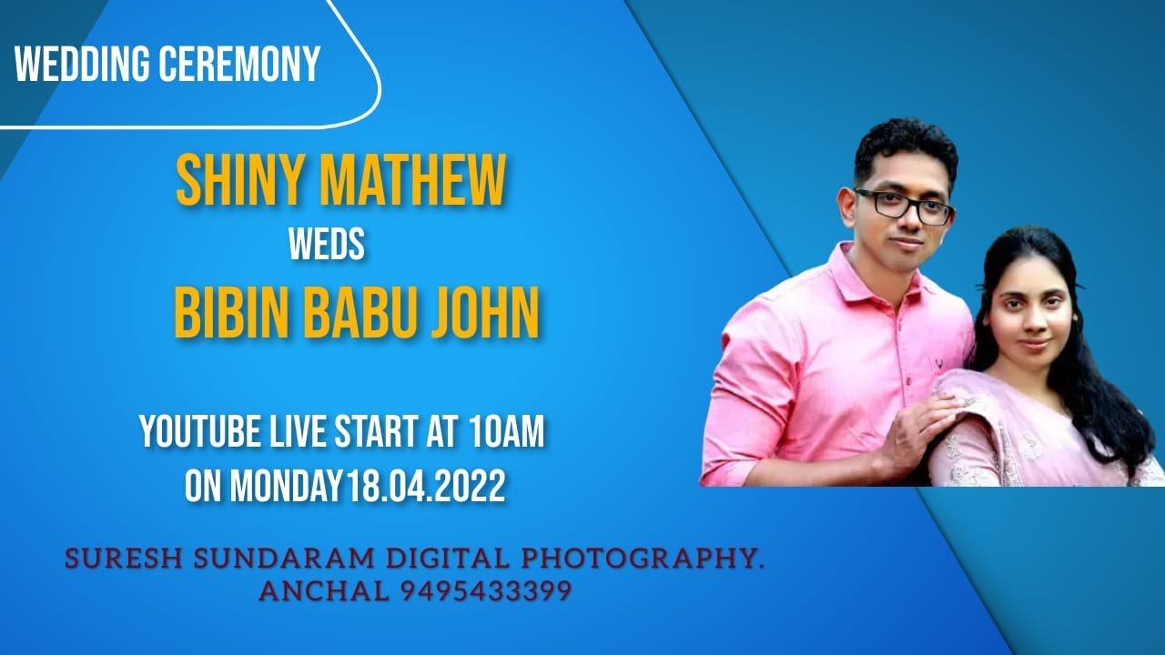 WEDDING CEREMONY /// SHINY MATHEW WEDS BIBIN BABU JOHN - YouTube