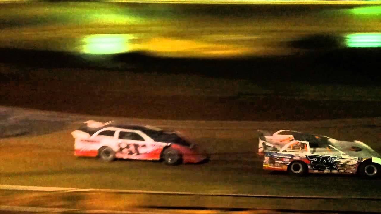Jackson County Speedway Steel Block Late Model Feature 9-18-2015 - YouTube