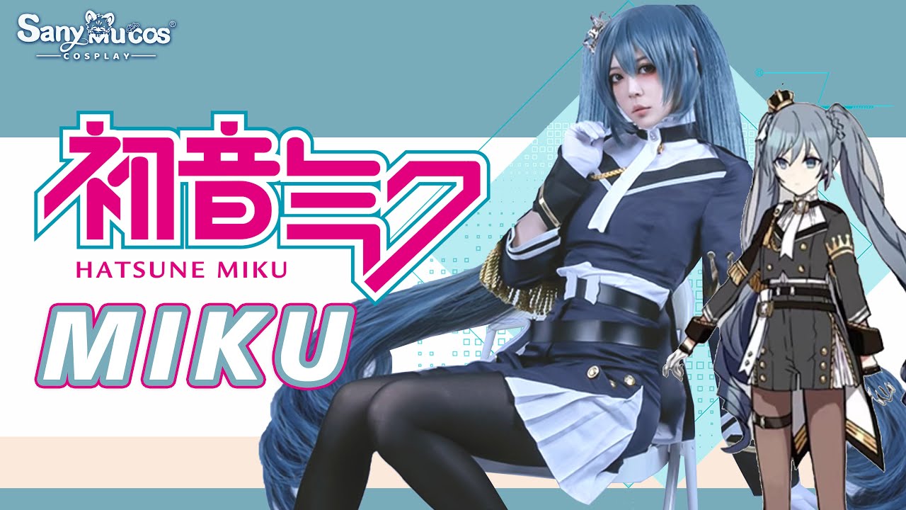 【SanyMuCos】Vocaloid Military Uniform Hatsune Miku Cosplay Costume Plus ...