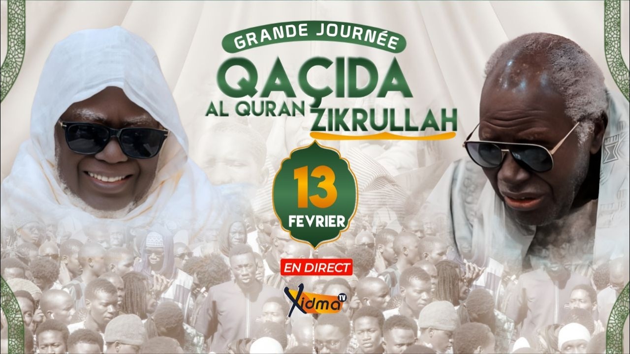 🟠En Direct Zikrullah - Grande Journée Xassida - Al Quraan - Zikrulaah ...