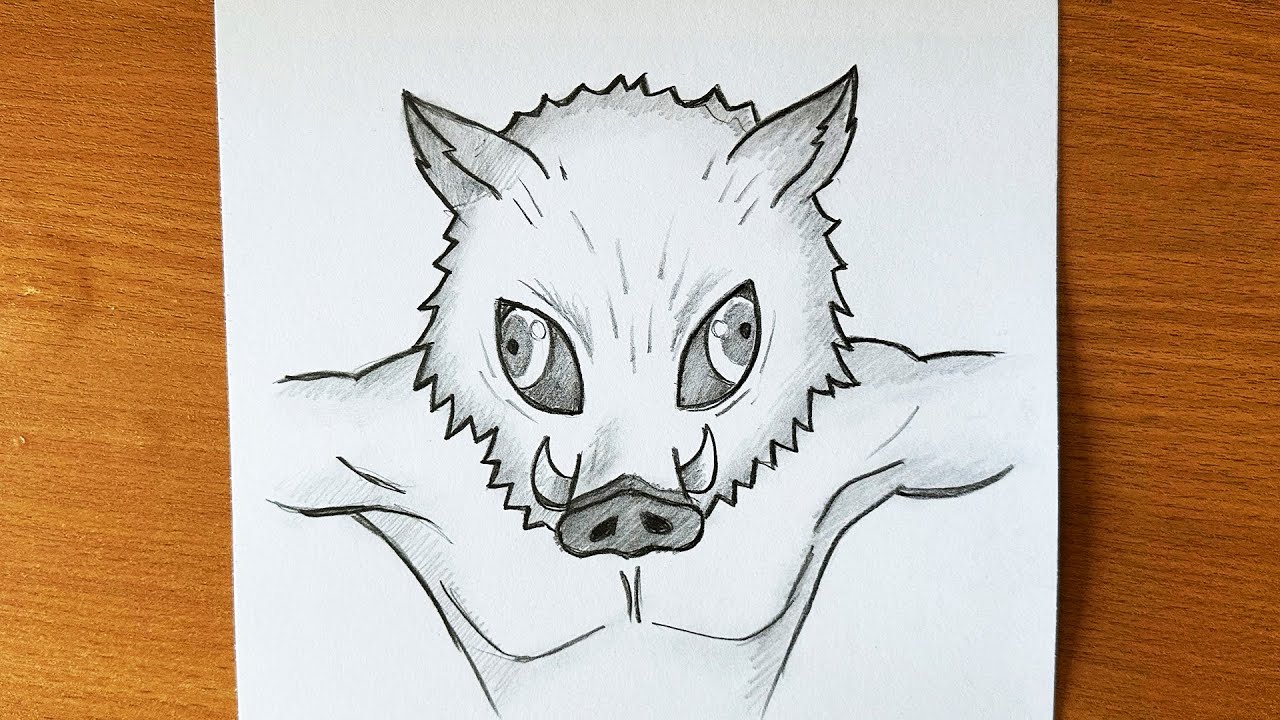 Cómo dibujar a Inosuke de Demon Slayer - YouTube