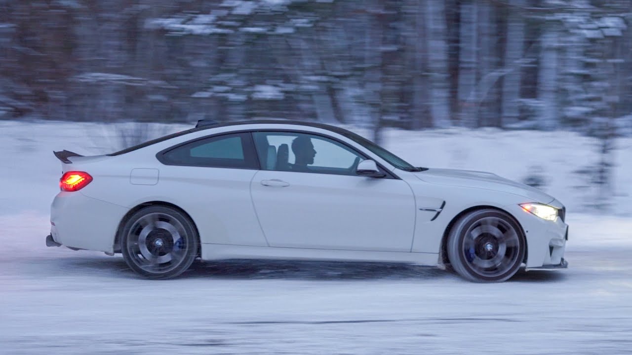 DRIFTING A 575HP BMW M4 IN THE SNOW (CATLESS DOWNPIPES) ️‼️ - YouTube
