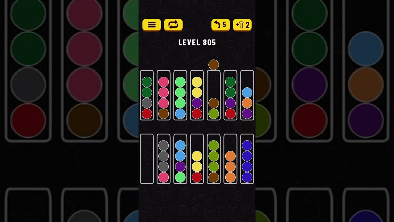 ball sort puzzle level 805 - YouTube