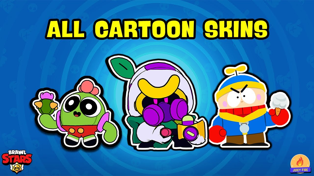Brawl Stars | All Cartoon Studios Skins Unlocked - YouTube