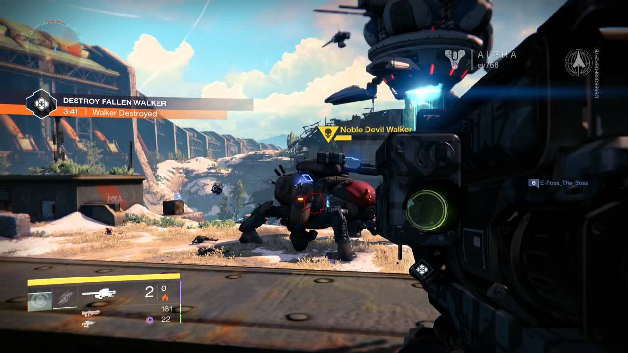 Destiny alpha "Destroy Fallen Walker" event - YouTube