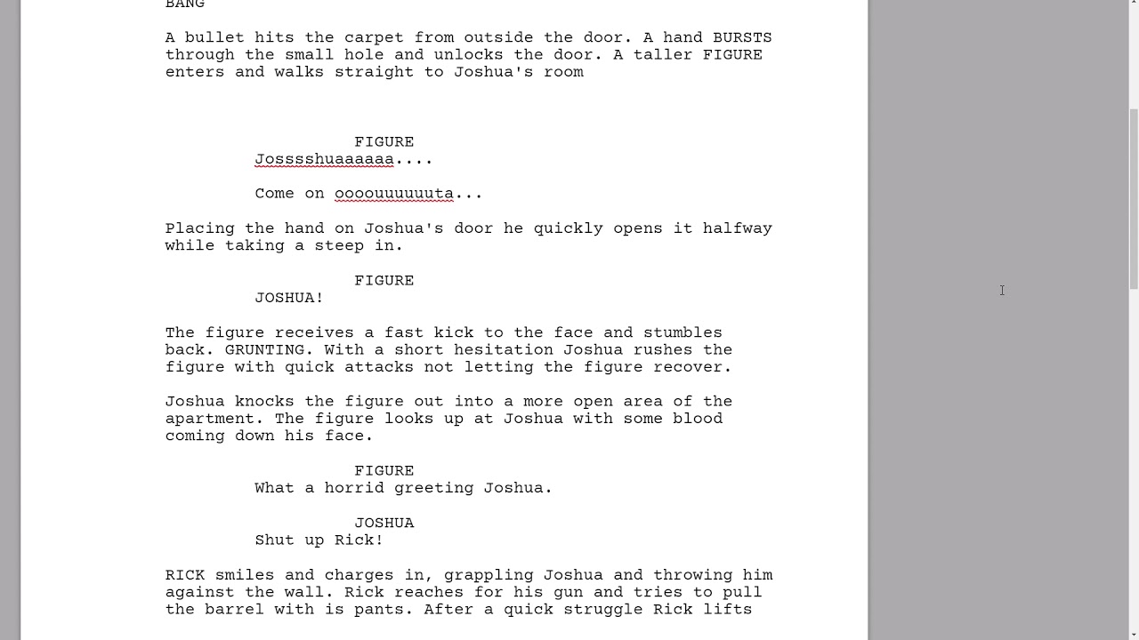 First Screen Writing Attempt - YouTube