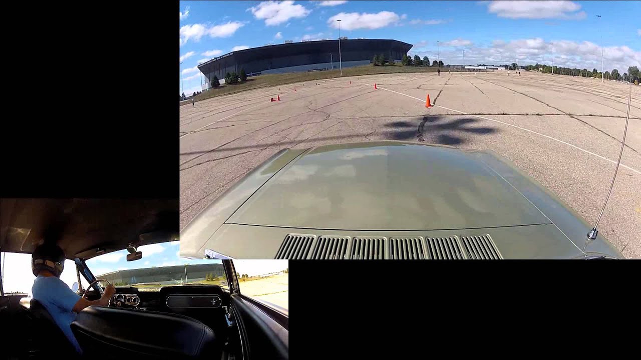 Running my 1966 Mustang at an autocross - YouTube