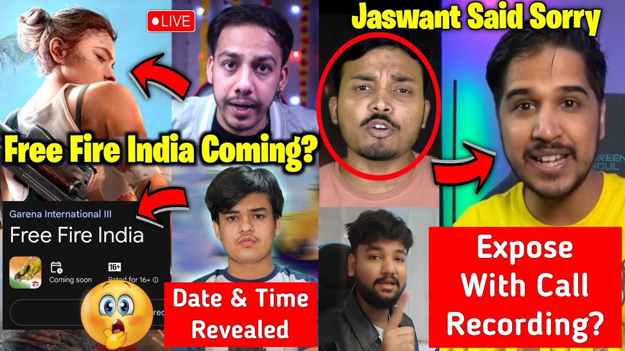 SHOCKING 🥳 - Free Fire India Big Hint? - Date Reveal?🔥, Jaswant Gamer ...