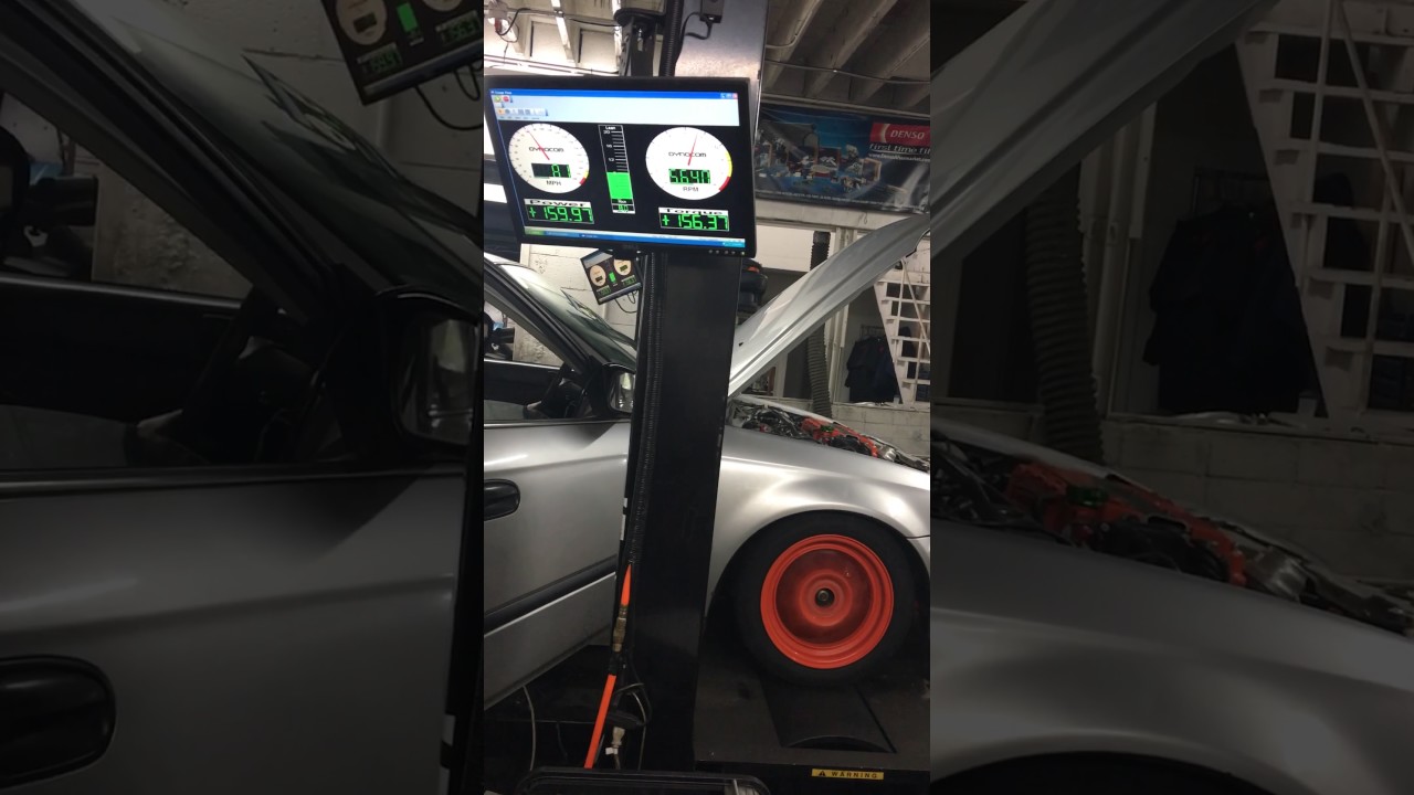 B16A2 turbo 250hp 10lb boost - YouTube