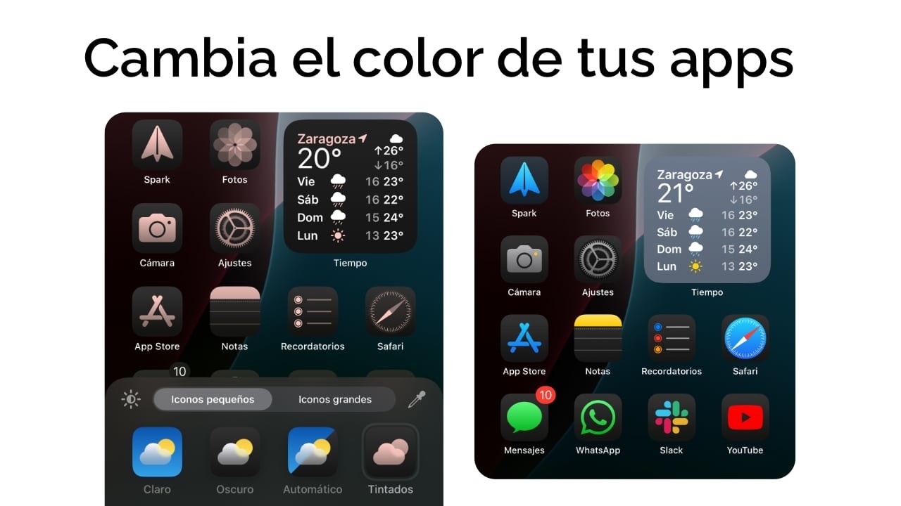 📱 ¿Cómo cambiar el color de los iconos de tus apps en iPhone? 💈 - YouTube
