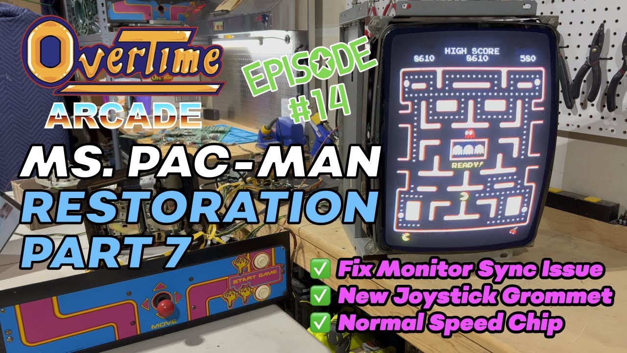 Ms. Pac-Man Restoration part 7: Fixing Monitor Sync, Rebuilding ...
