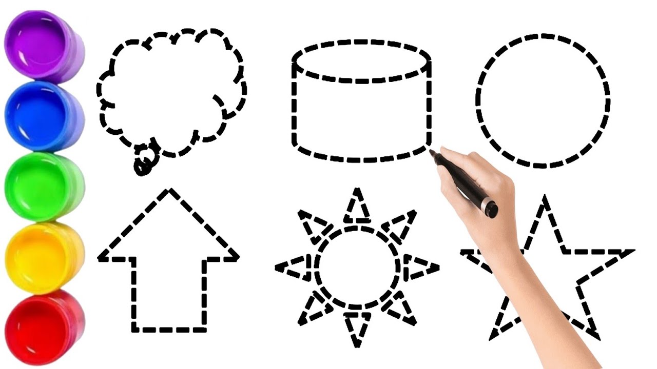 Fun and Easy Shape Drawing Challenge for Kids - YouTube