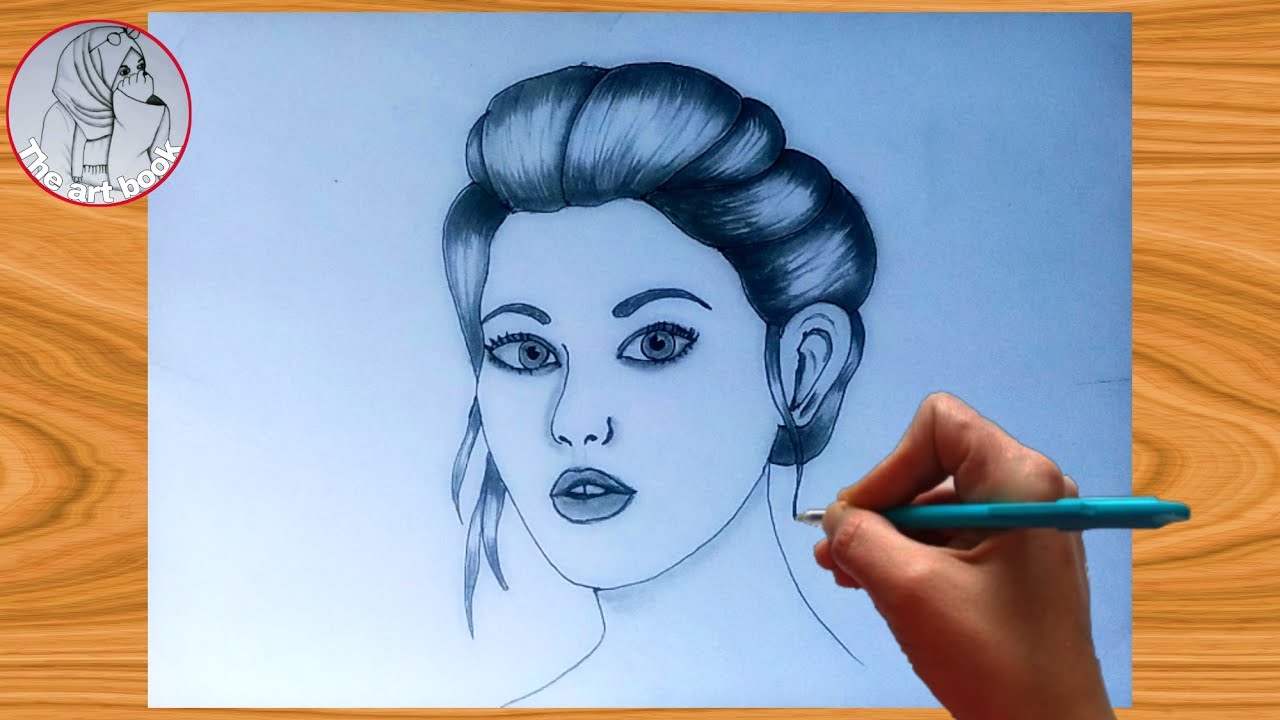 how to draw face for Beginners / Easy Way To A Realstic Face / girl ...