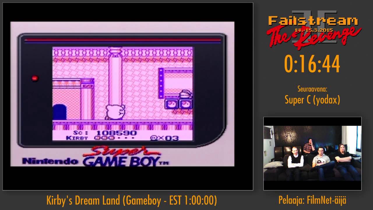 Failstream 2: The Revenge // Kirby's Dream Land (FilmNet-äijä) - YouTube