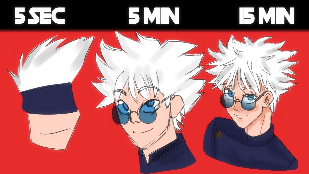 Speed Art Madness: Drawing Gojo Satoru from Jujutsu Kaisen #gojousatoru ...