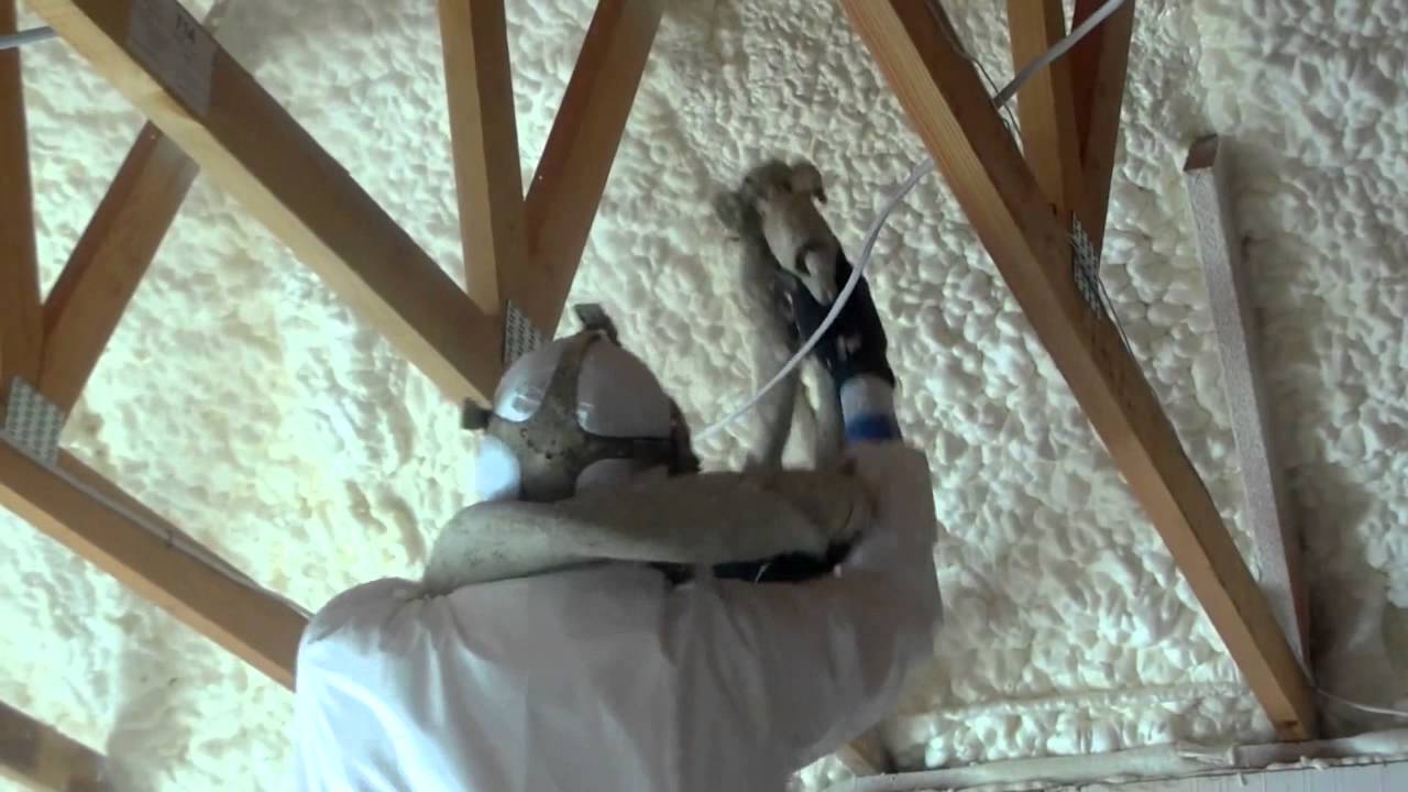 SDI Spray Foam Insulation Demonstration - YouTube