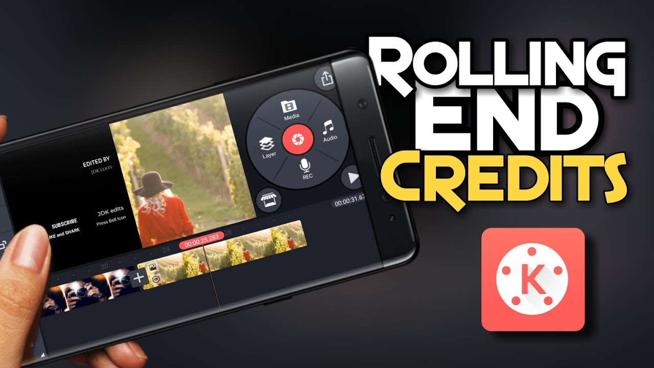 How Add Cinematic Rolling End Credits in KineMaster || Easy Tutorials ...