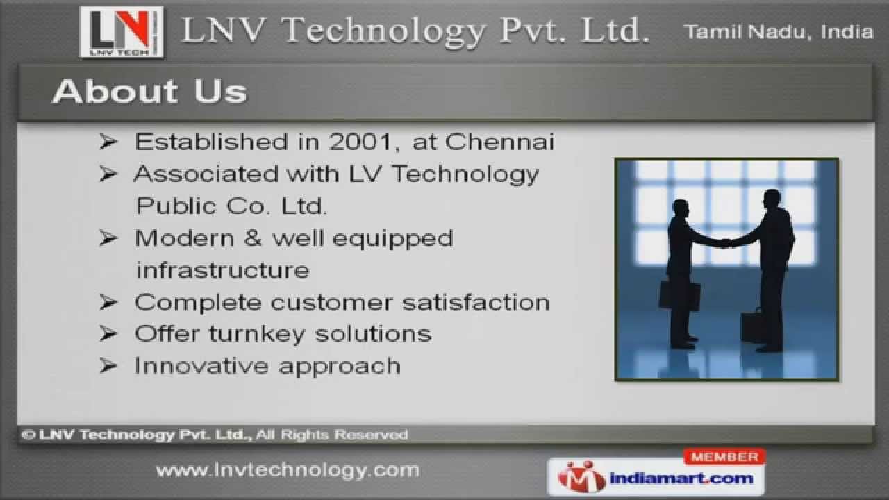 Plant and Machinery by LNV Technology Pvt. Ltd, Chennai - YouTube