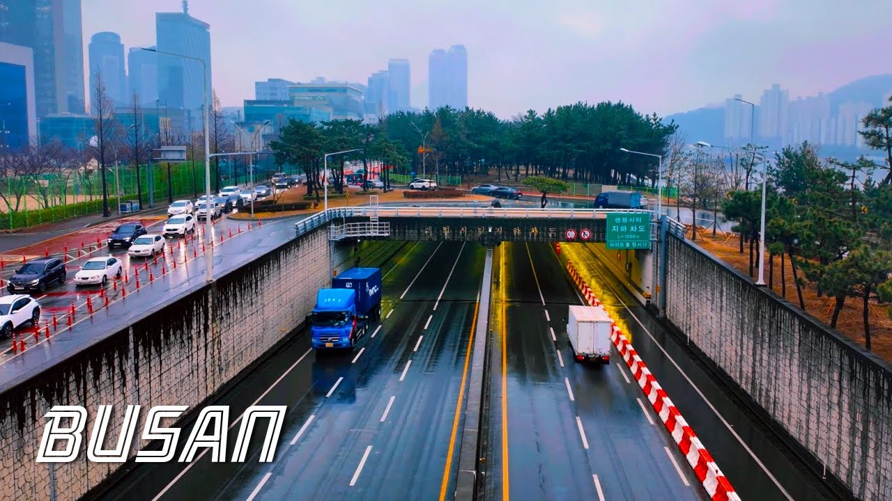 🌧️ A Rainy Winter Morning in Busan | A Warm and Peaceful Walk to Work ...