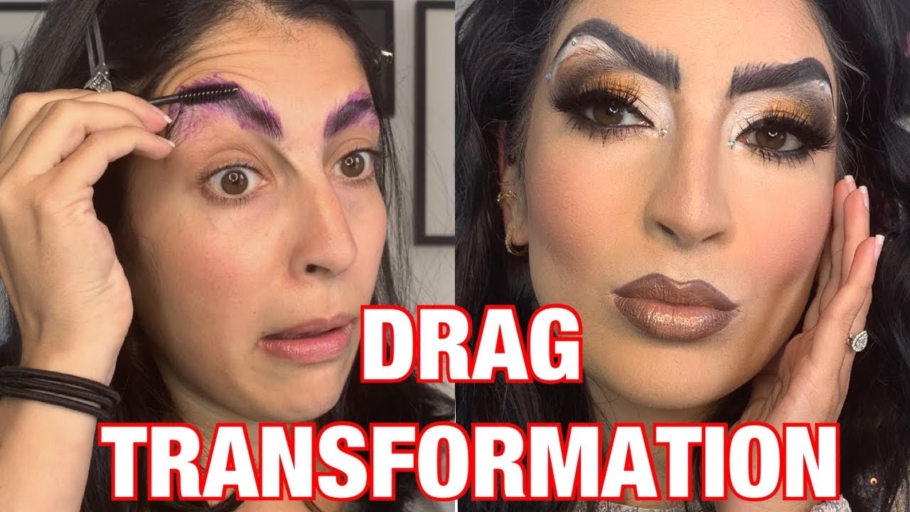 DRAG TRANSFORMATION | My first time in Drag makeup... - YouTube