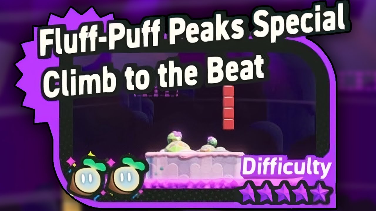 Super Mario Bros. Wonder - Fluff-Puff Peaks Special Climb to the Beat ...