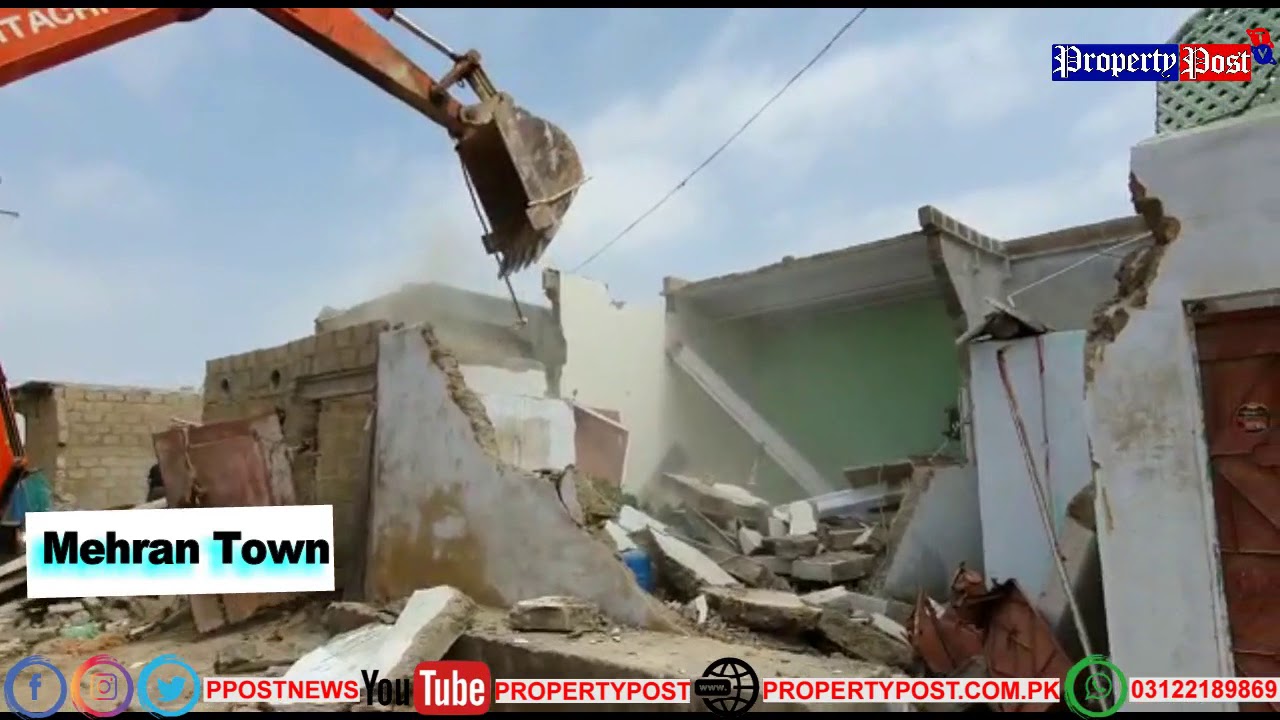 Anti Encroachment Drive in Mehran Town by KDA | Property Post - YouTube