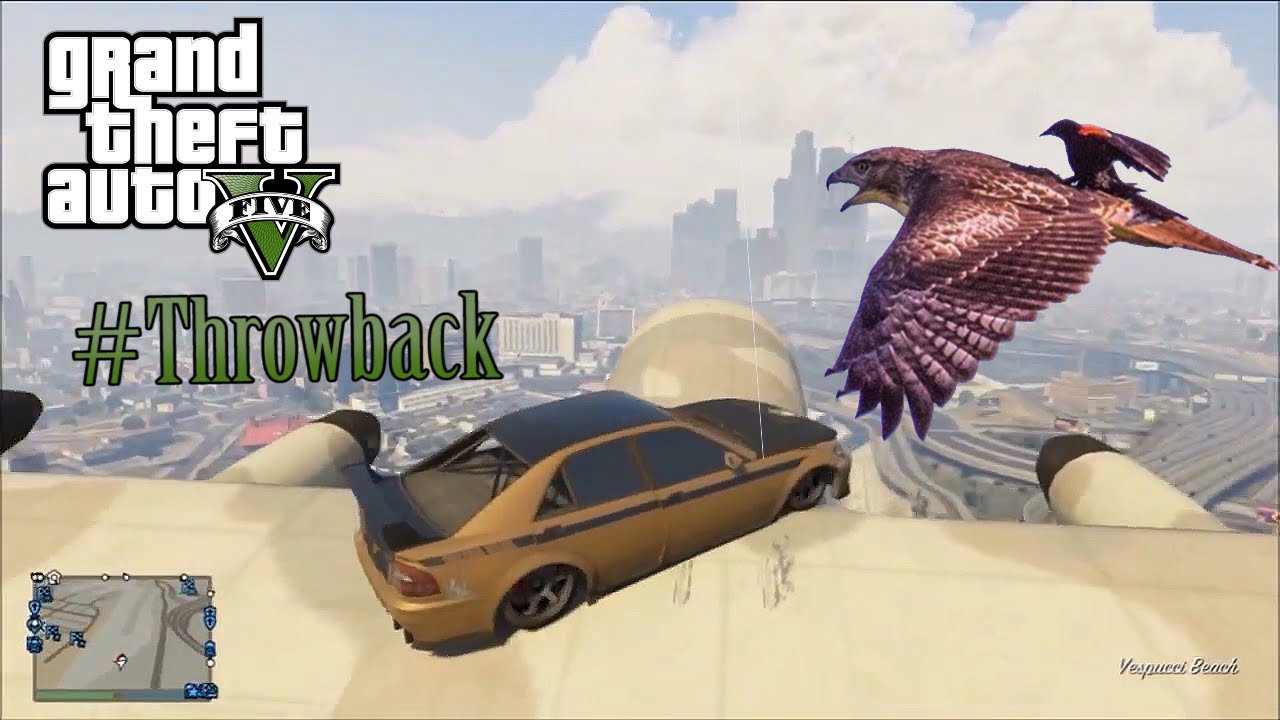 Flying Piggyback! Insane Titan jump GTA V Throwback - YouTube
