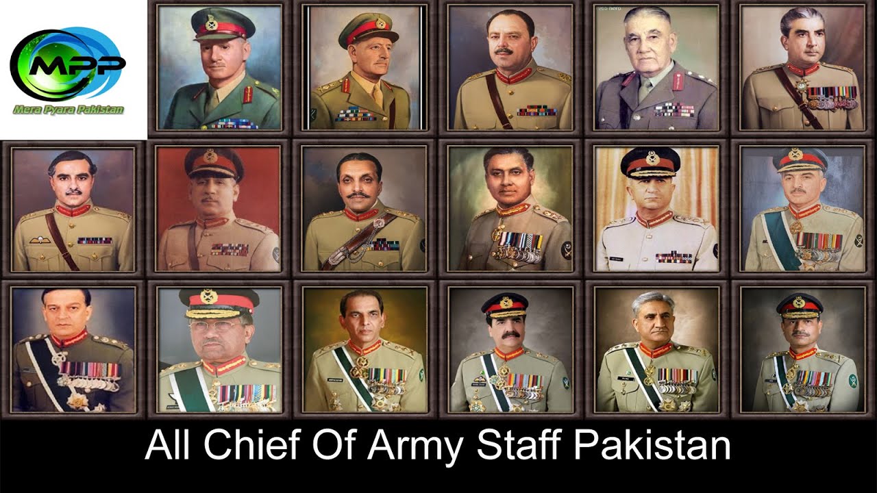 List of All Chiefs of Army Staff in Pakistan - YouTube